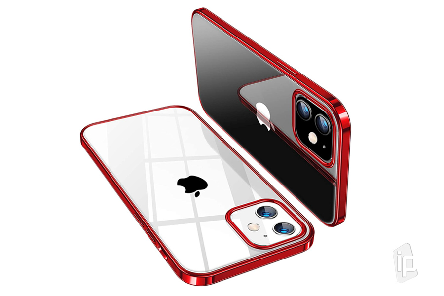 Glitter Edge Case – Ochranný kryt pre Apple iPhone 12 / 12 Pro (červený ...