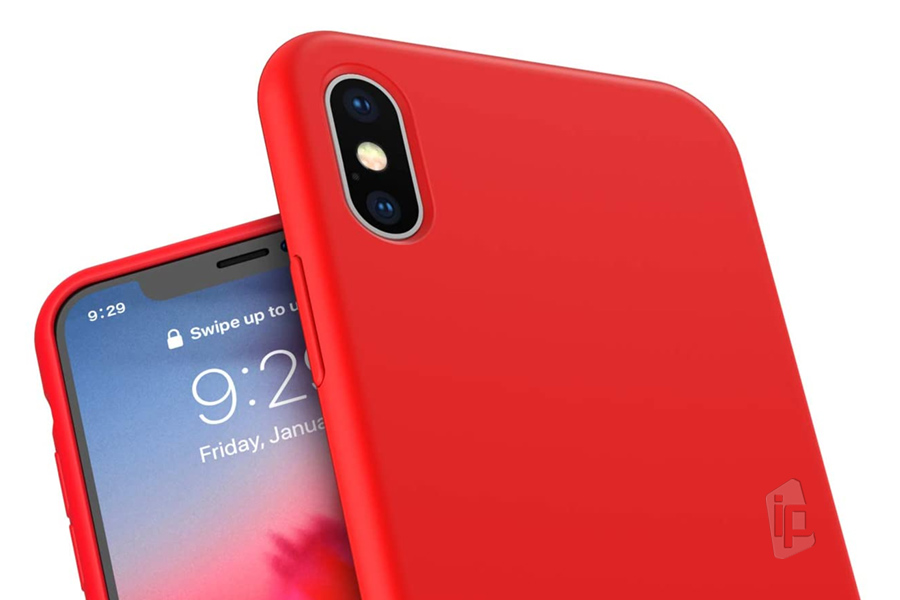 Set Obal Liquid Silicone Cover (červený) + Ochranné sklo na Apple ...