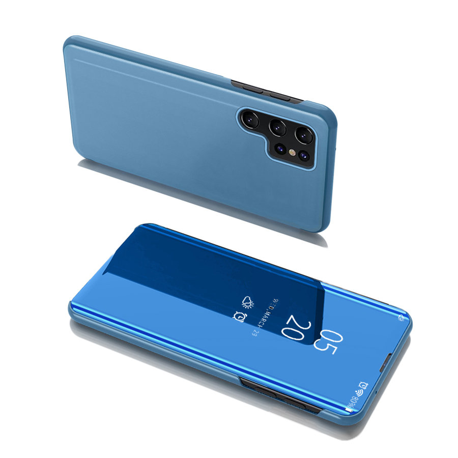Mirror Standing Cover (modré) - Zrkadlové puzdro pre Samsung Galaxy S22 ...