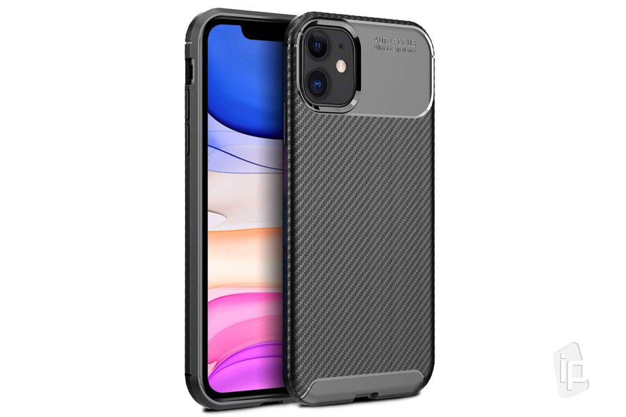 Carbon Fiber Black (čierny) - Ochranný kryt (obal) pre Apple iPhone 11 ...