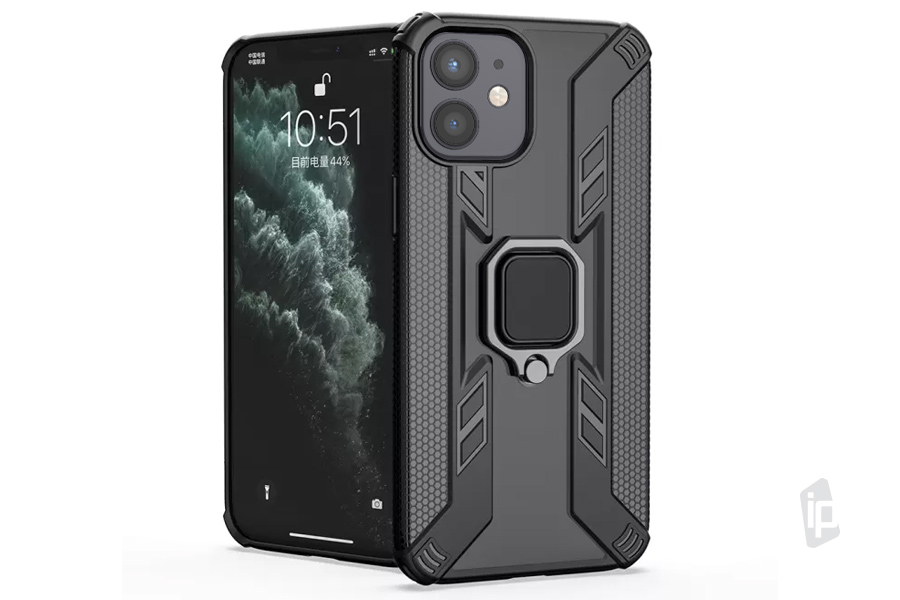 Fusion Ring X (čierny) - Odolný kryt (obal) na Apple iPhone 12 Mini ...